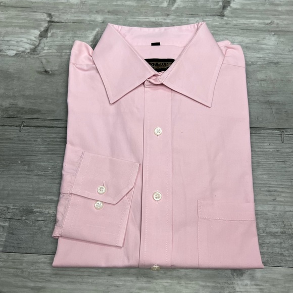 Donald J. Trump | Shirts | Donald Trump Solid Pink Dress Shirt 55 3435 ...